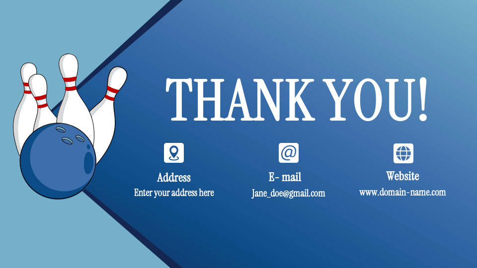 Free Bowling Presentation Theme for Google Slides and PowerPoint