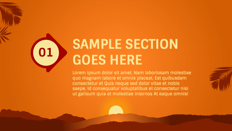 Free Sunset Presentation Theme for Google Slides and PowerPoint