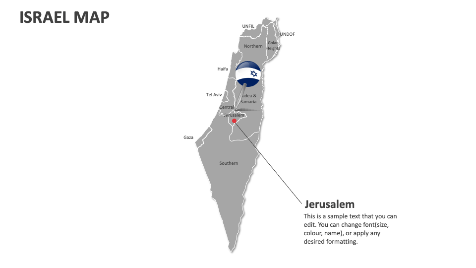 Israel Map for Google Slides and PowerPoint - PPT Slides