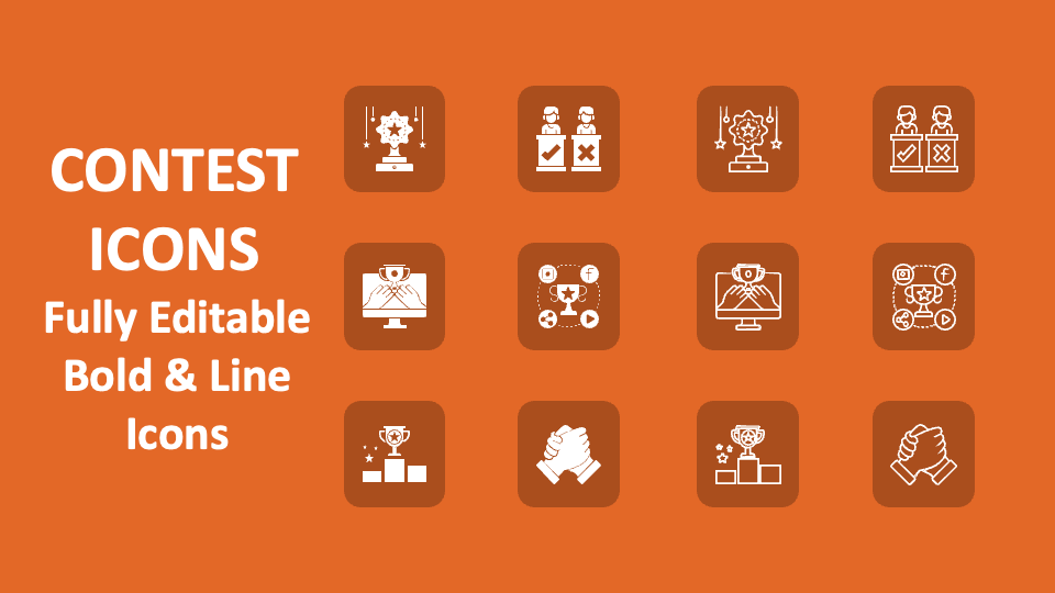 Contest Icons for Google Slides and PowerPoint