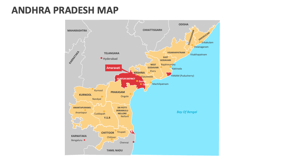 Andhra Pradesh Map for Google Slides and PowerPoint - PPT Slides