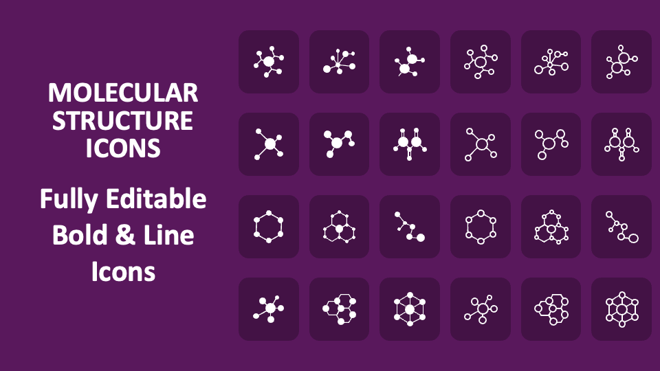 Molecular Structure Icons for Google Slides and PowerPoint