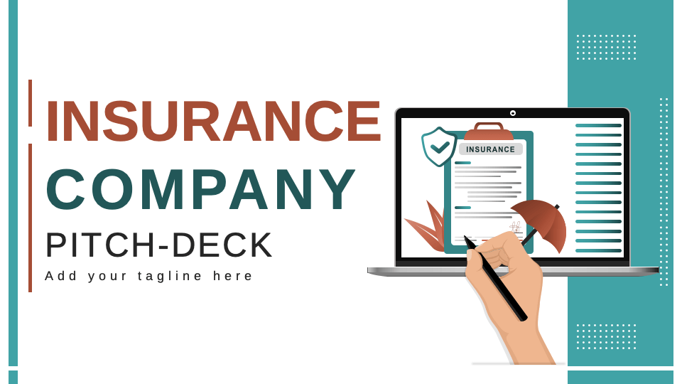 Insurance Company Pitch Deck for Google Slides and PowerPoint - PPT Slides