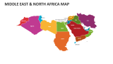Middle East and North Africa Map for Google Slides and PowerPoint - PPT ...