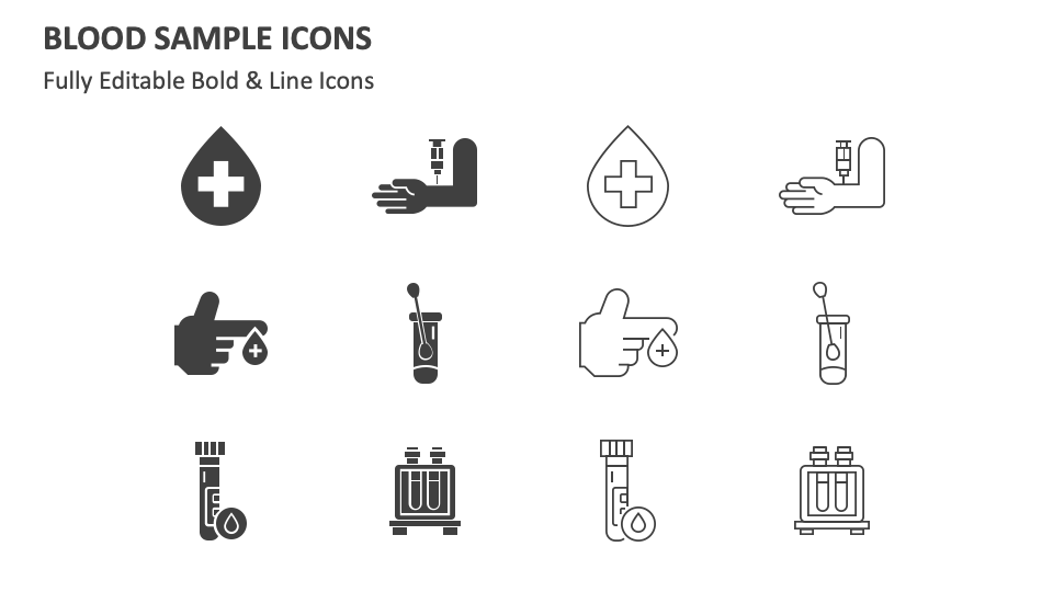 Blood Sample Icons for PowerPoint and Google Slides - PPT Slides