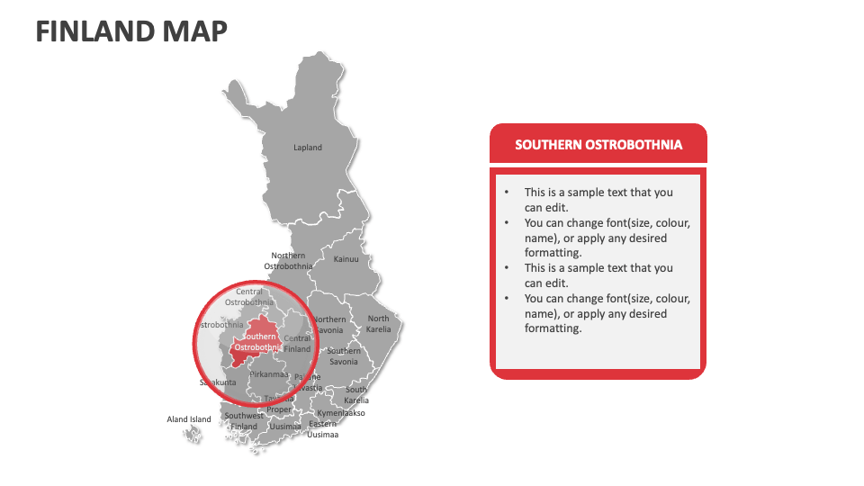 Finland Map for Google Slides and PowerPoint - PPT Slides