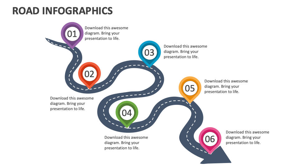 Road Infographics Template for PowerPoint and Google Slides - PPT Slides