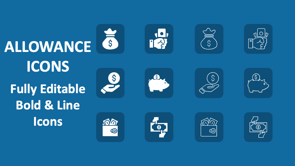 Allowance Icons for Google Slides and PowerPoint