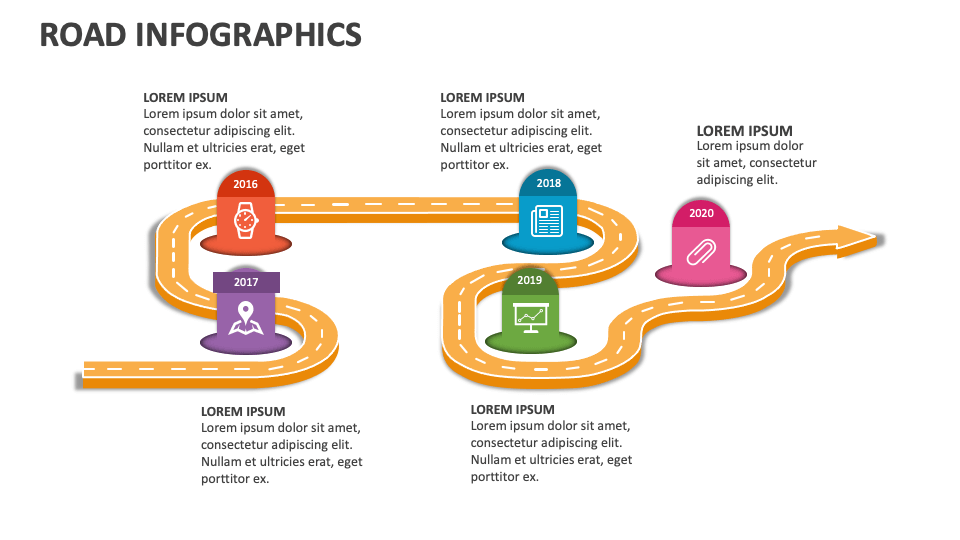 Road Infographics Template for PowerPoint and Google Slides - PPT Slides
