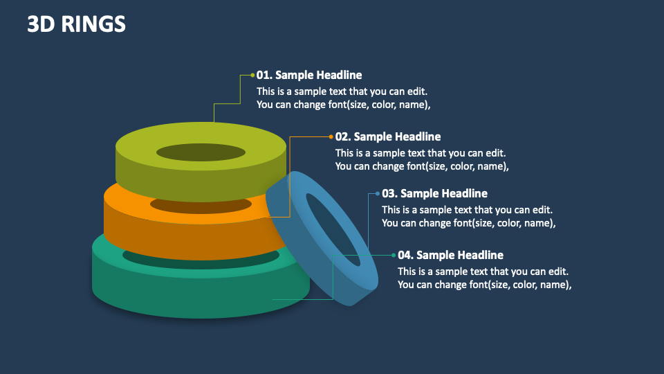 3D Rings PowerPoint and Google Slides Template - PPT Slides