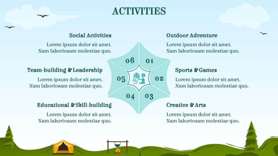 Free Summer Camp Presentation Theme for Google Slides and PowerPoint