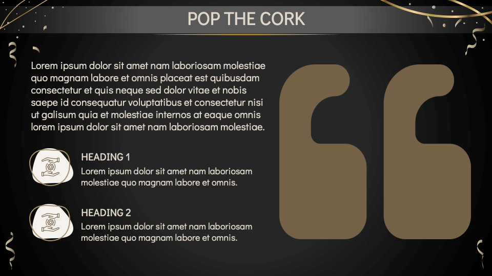 Champagne Toast Presentation Theme for Google Slides and PowerPoint ...