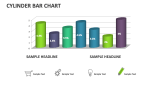Cylinder Bar Chart for PowerPoint and Google Slides - PPT Slides