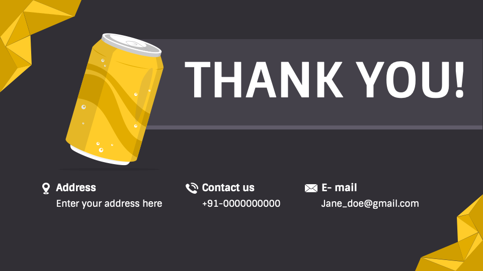 Energy Drink Pitch Deck Template for Google Slides and PowerPoint