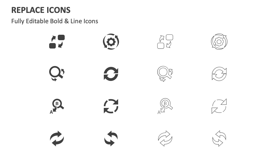 Replace Icons for Google Slides and PowerPoint