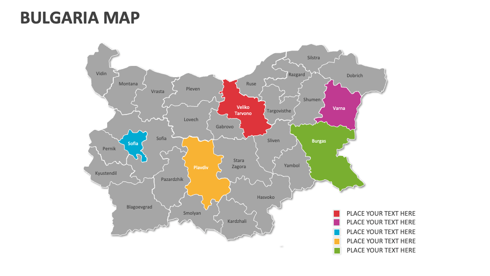 Bulgaria Map for Google Slides and PowerPoint - PPT Slides