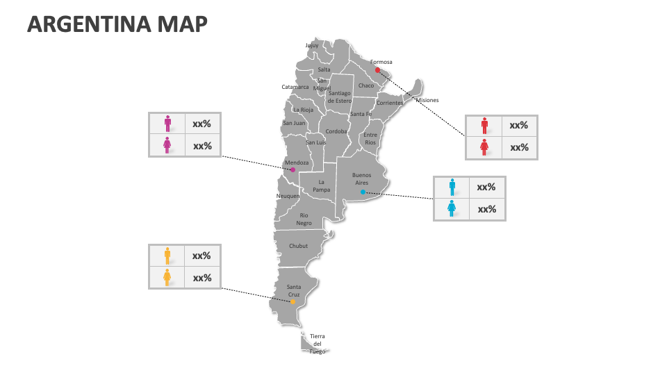 Argentina Map for Google Slides and PowerPoint - PPT Slides