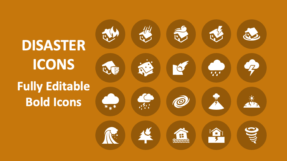 Disaster Icons for Google Slides and PowerPoint