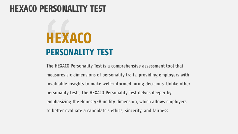 HEXACO Personality Test Template for Google Slides and PowerPoint - PPT ...