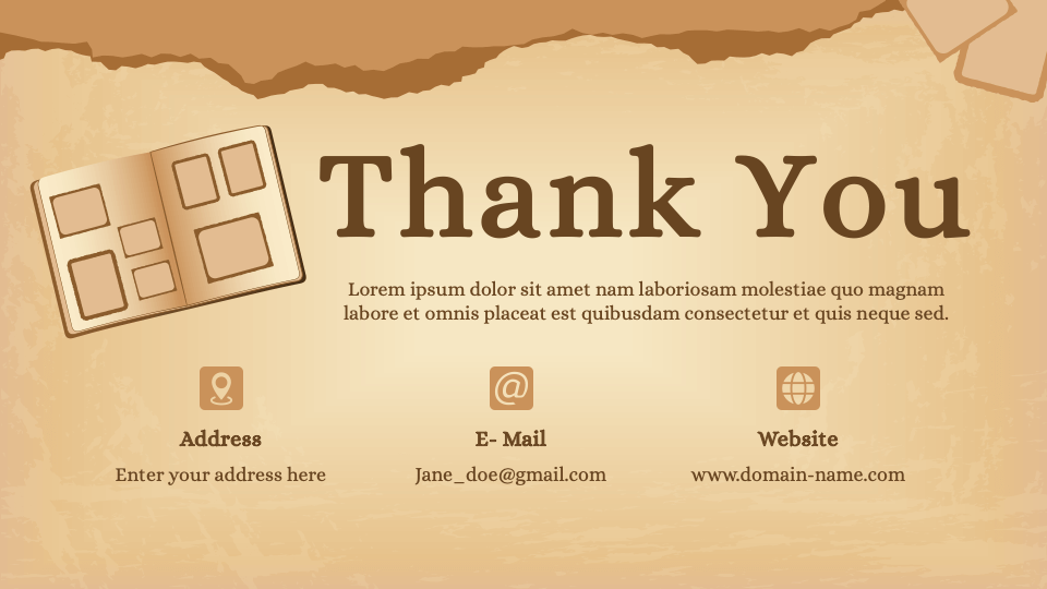 Free Vintage Photo Album Presentation Theme for Google Slides and ...