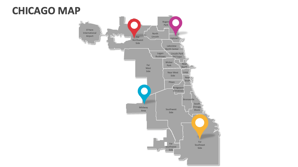 Chicago Map for Google Slides and PowerPoint - PPT Slides