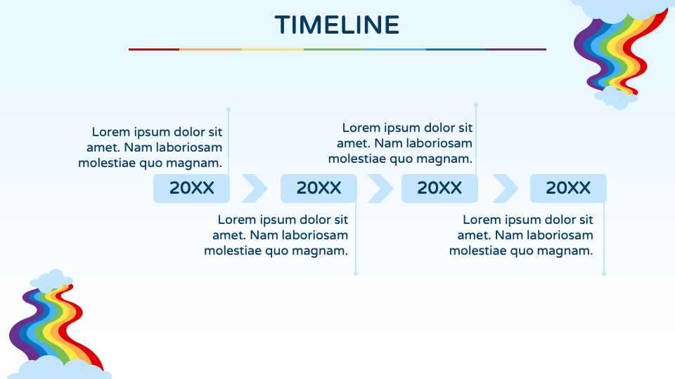Free Rainbow Background Presentation Theme for Google Slides and PowerPoint