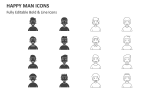 Happy Man Icons for PowerPoint and Google Slides - PPT Slides
