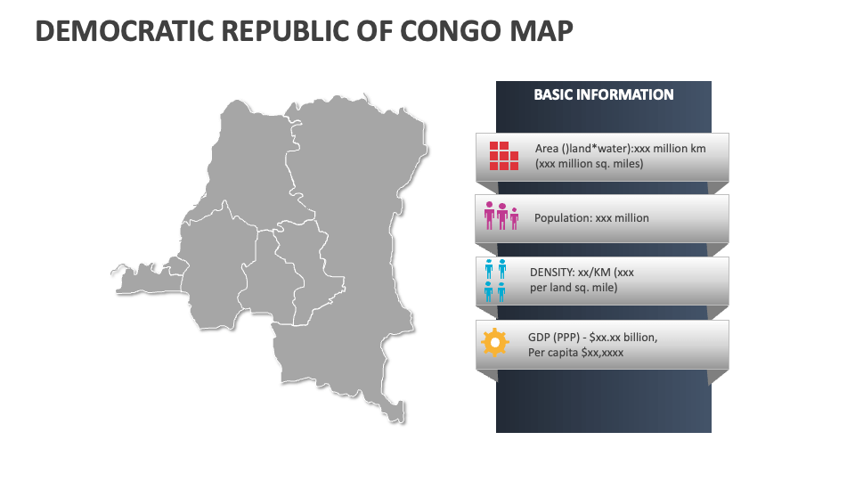 Democratic Republic of Congo Map for Google Slides and PowerPoint - PPT ...
