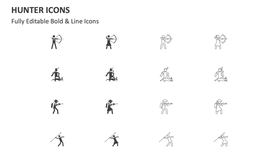 Hunter Icons for Google Slides and PowerPoint