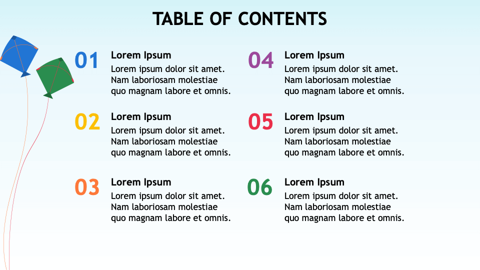 Free Kite Presentation Theme for Google Slides and PowerPoint