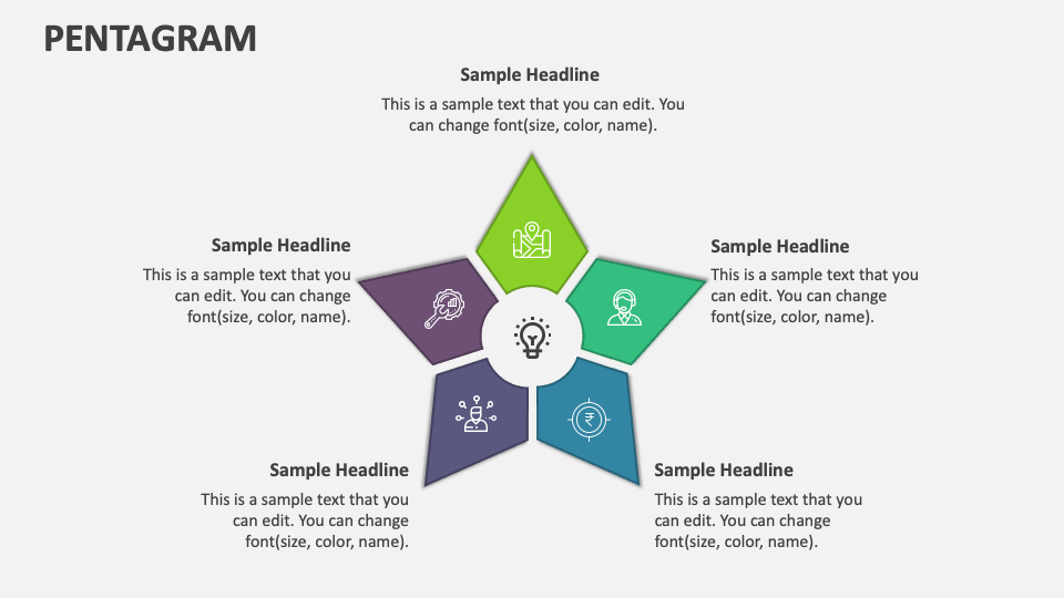 Pentagram PowerPoint and Google Slides Template - PPT Slides