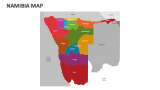 Namibia Map for Google Slides and PowerPoint - PPT Slides