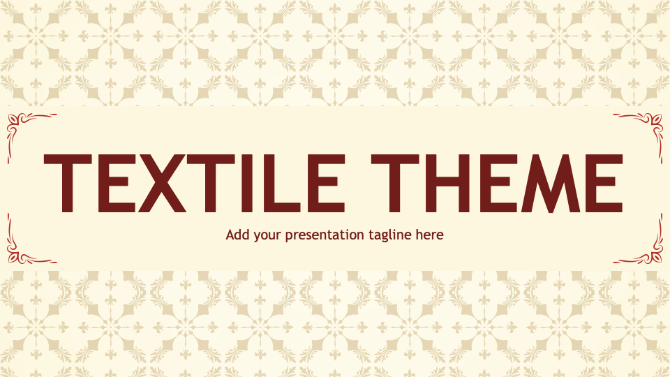 Free Textile Presentation Theme for Google Slides and PowerPoint