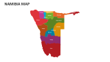 Namibia Map for Google Slides and PowerPoint - PPT Slides