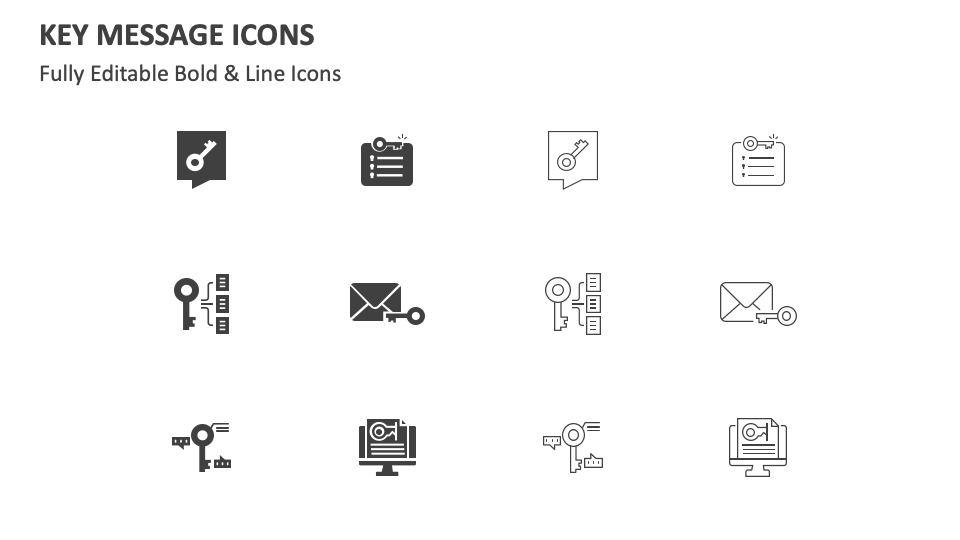 Key Message Icons for Google Slides and PowerPoint