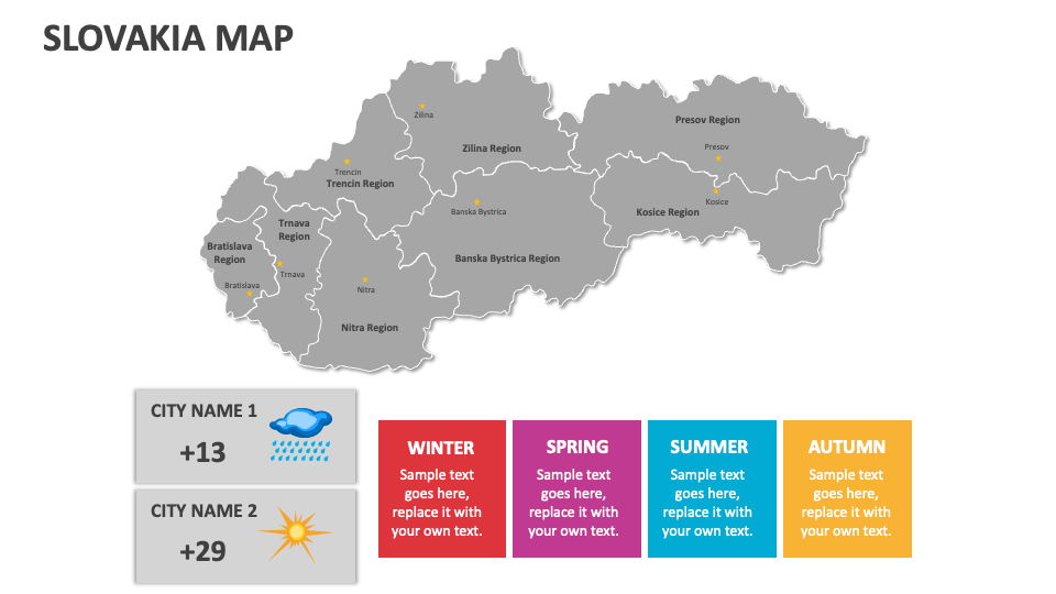 Slovakia Map for Google Slides and PowerPoint - PPT Slides