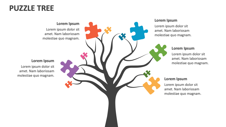 Puzzle Tree Template for PowerPoint and Google Slides - PPT Slides