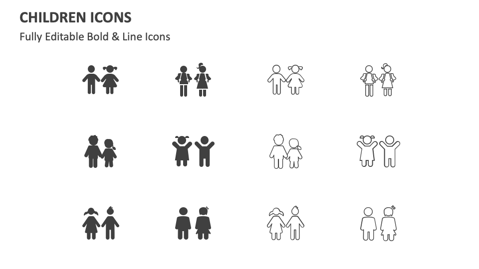 Children Icons for Google Slides and PowerPoint