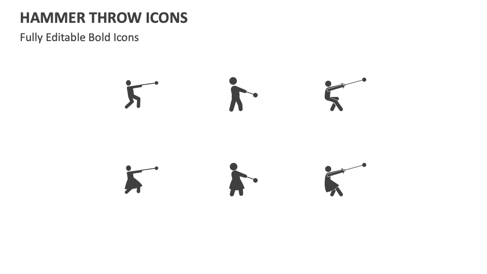 Hammer Throw Icons for Google Slides and PowerPoint