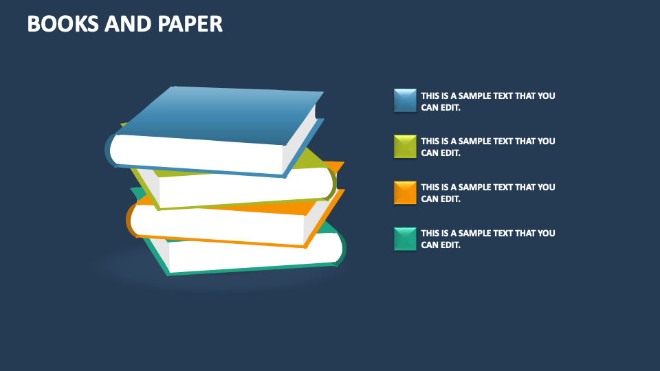 Books and Paper Template for PowerPoint and Google Slides - PPT Slides