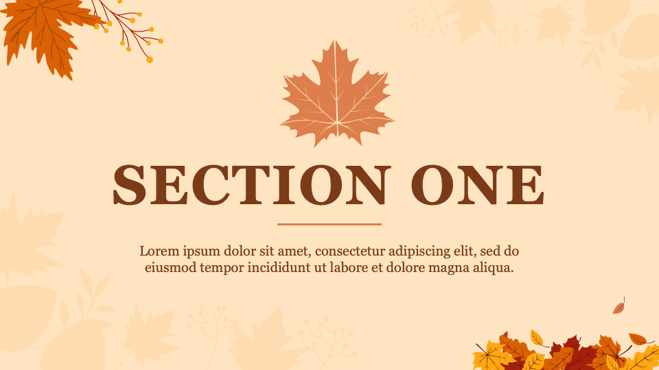 Free Fall Background Presentation Theme for Google Slides and PowerPoint