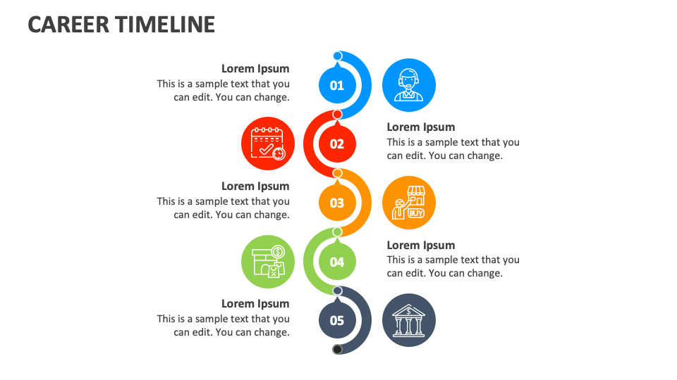 Career Timeline PowerPoint and Google Slides Template - PPT Slides
