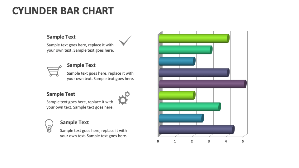 Cylinder Bar Chart for PowerPoint and Google Slides - PPT Slides