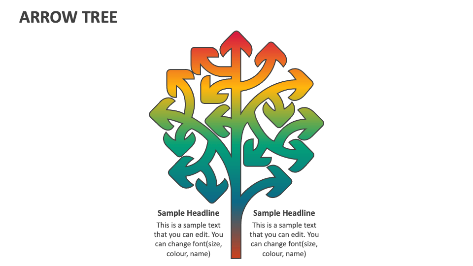 Arrow Tree PowerPoint and Google Slides Template - PPT Slides