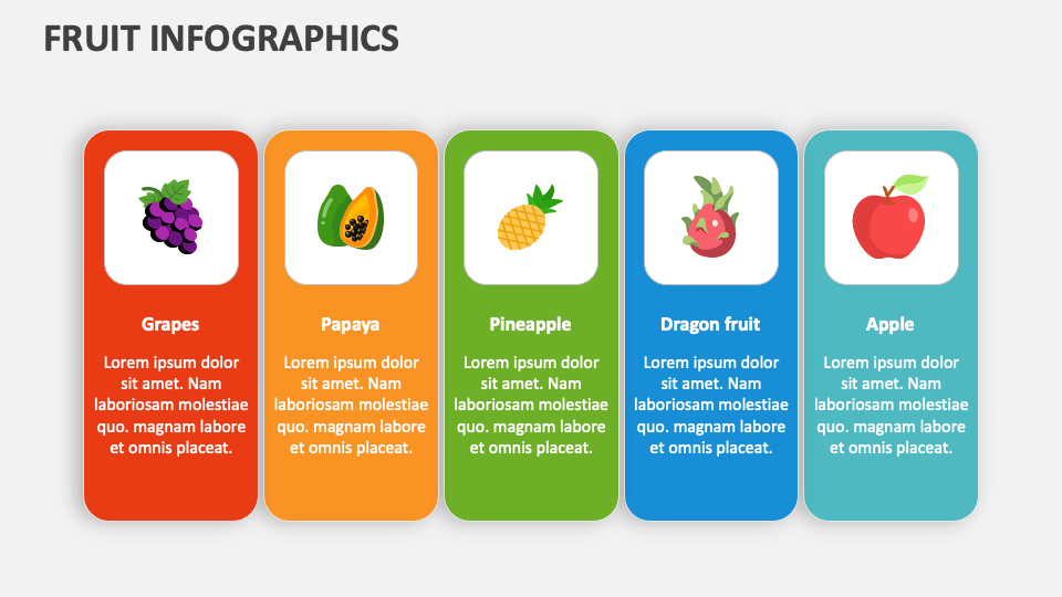 Fruit Infographics Template for Google Slides and PowerPoint - PPT Slides