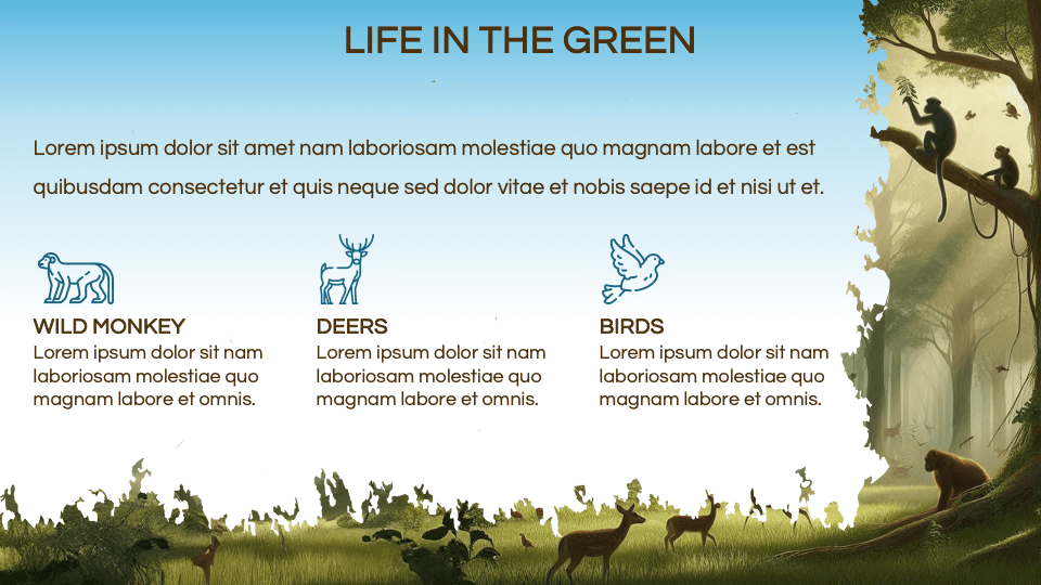 Free - Animal Habitat Presentation Template for Google Slides and ...