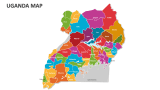 Uganda Map for Google Slides and PowerPoint - PPT Slides