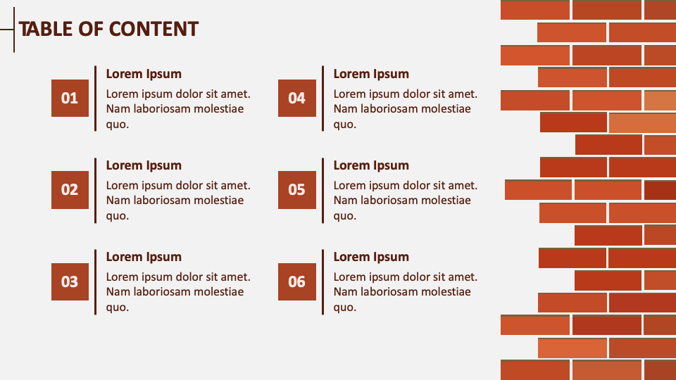 Brick Wall Presentation Theme for PowerPoint and Google Slides - PPT Slides