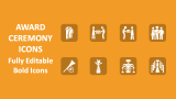 Award Ceremony Icons for Google Slides and PowerPoint
