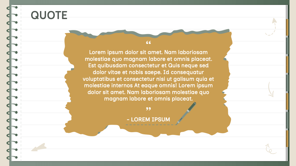 Free Notebook Lesson Presentation Theme for Google Slides and PowerPoint